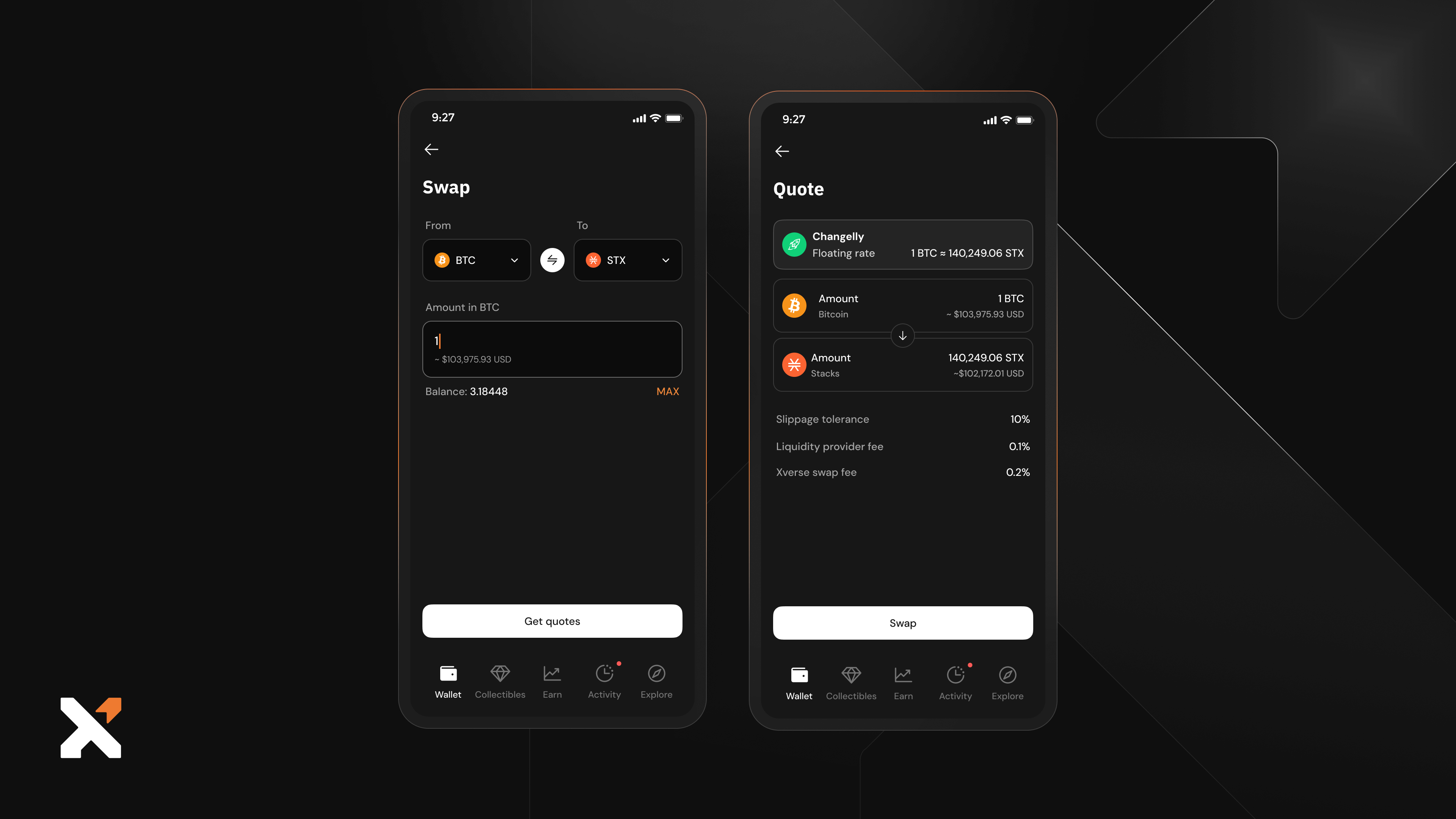How to Swap Between BTC and STX Using Xverse – Xverse
